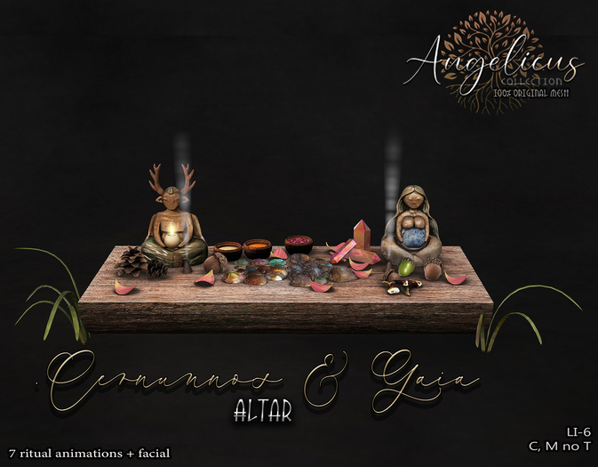 Second Life Marketplace - .AngelicUs. Cernunnos & Gaia. altar
